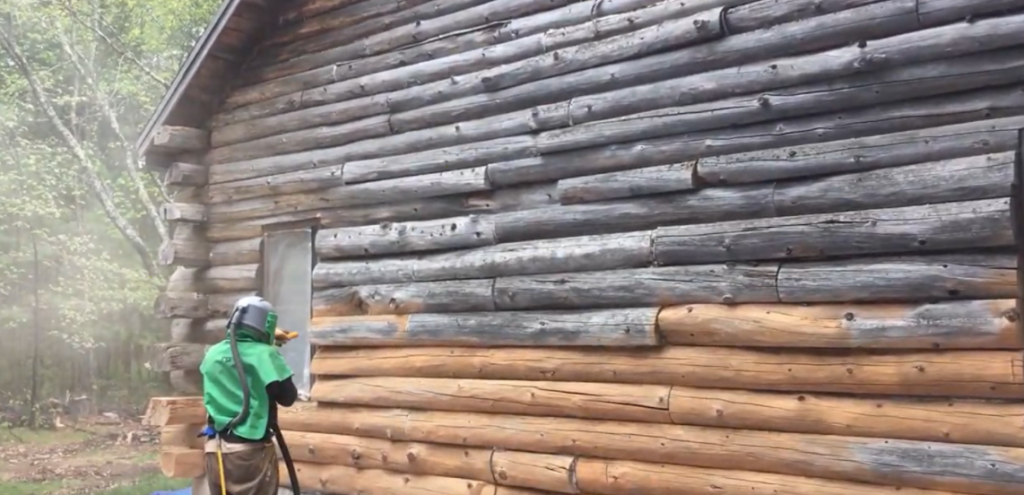 Media Blasting – Log Home Rescue